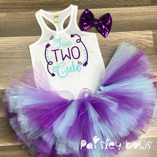 Too Two Cute Second Birthday Tutu Set – Paisley Bows